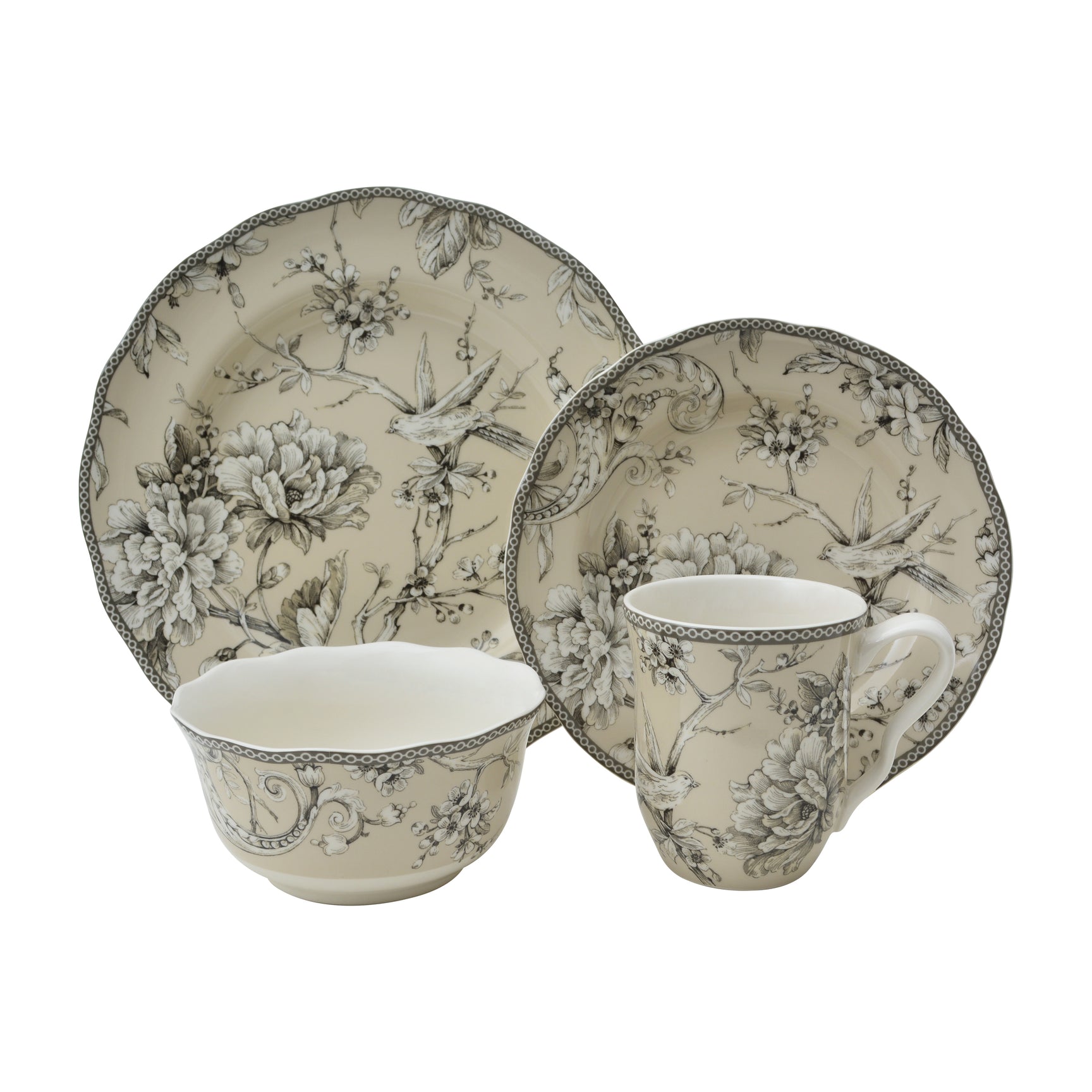 Adelaide Antique White 16 Piece Dinnerware Set – 222fifth.com