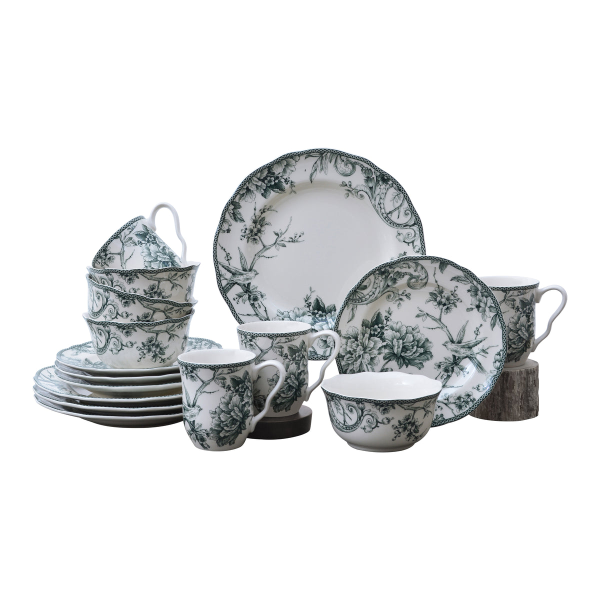 Adelaide Green 16 Piece Dinnerware Set – 222fifth.com